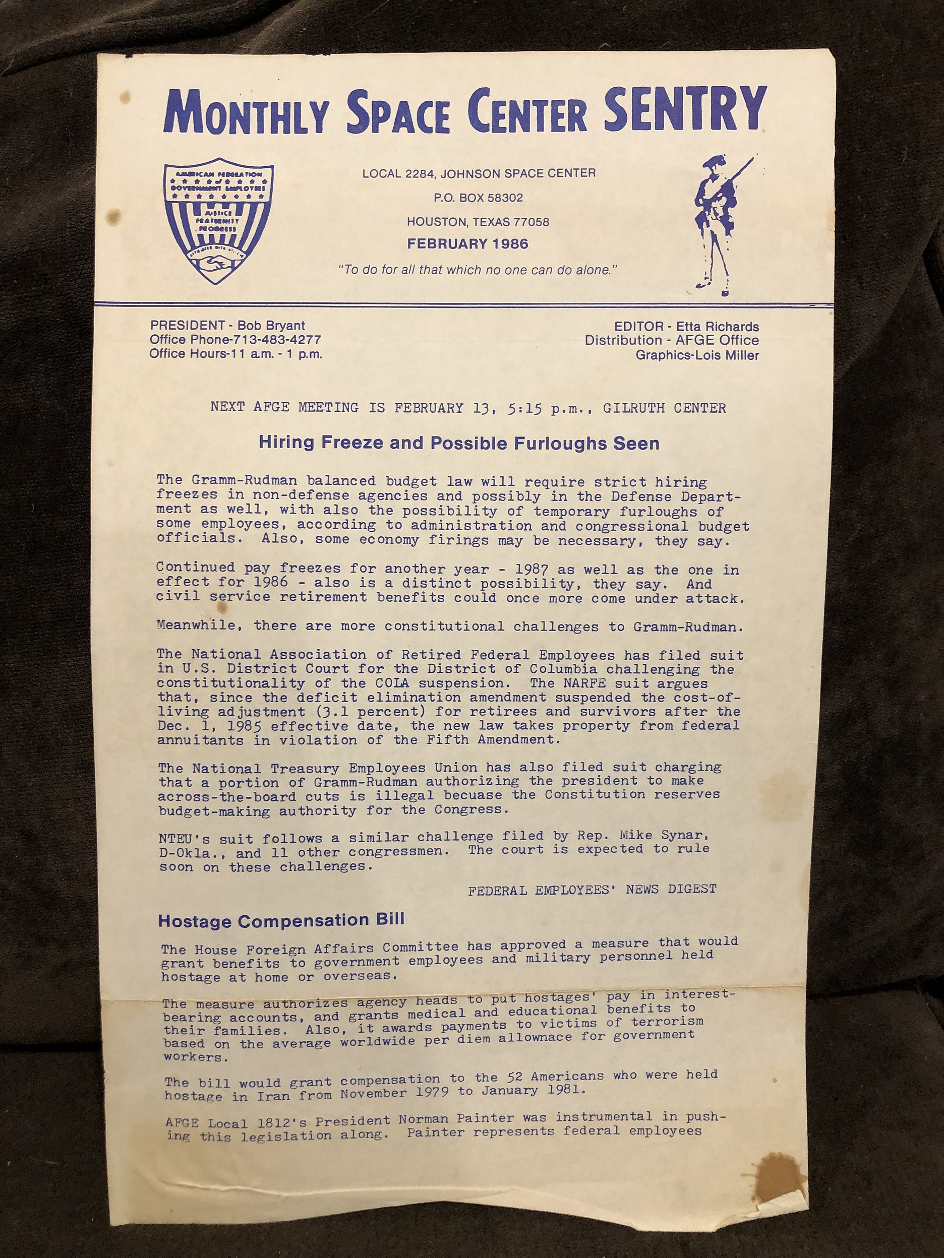 February, 1986 - Parry Game Preserve