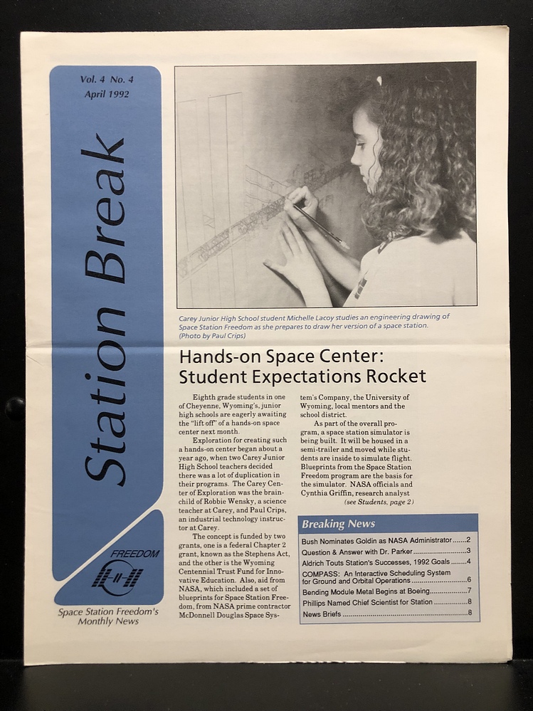 NASA Station Break Newsletter - April, 1992 - Parry Game Preserve