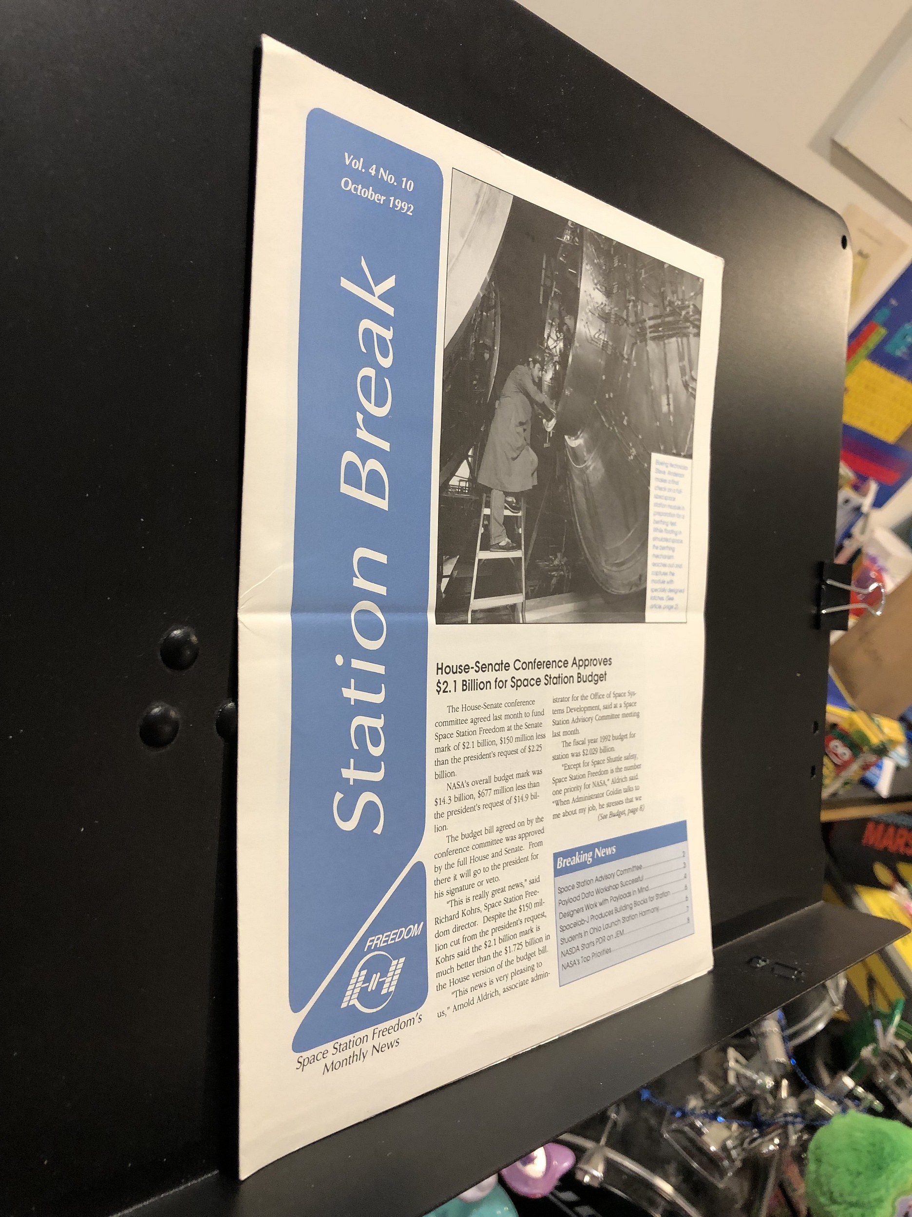 NASA Station Break Newsletter - October, 1992 - Parry Game Preserve