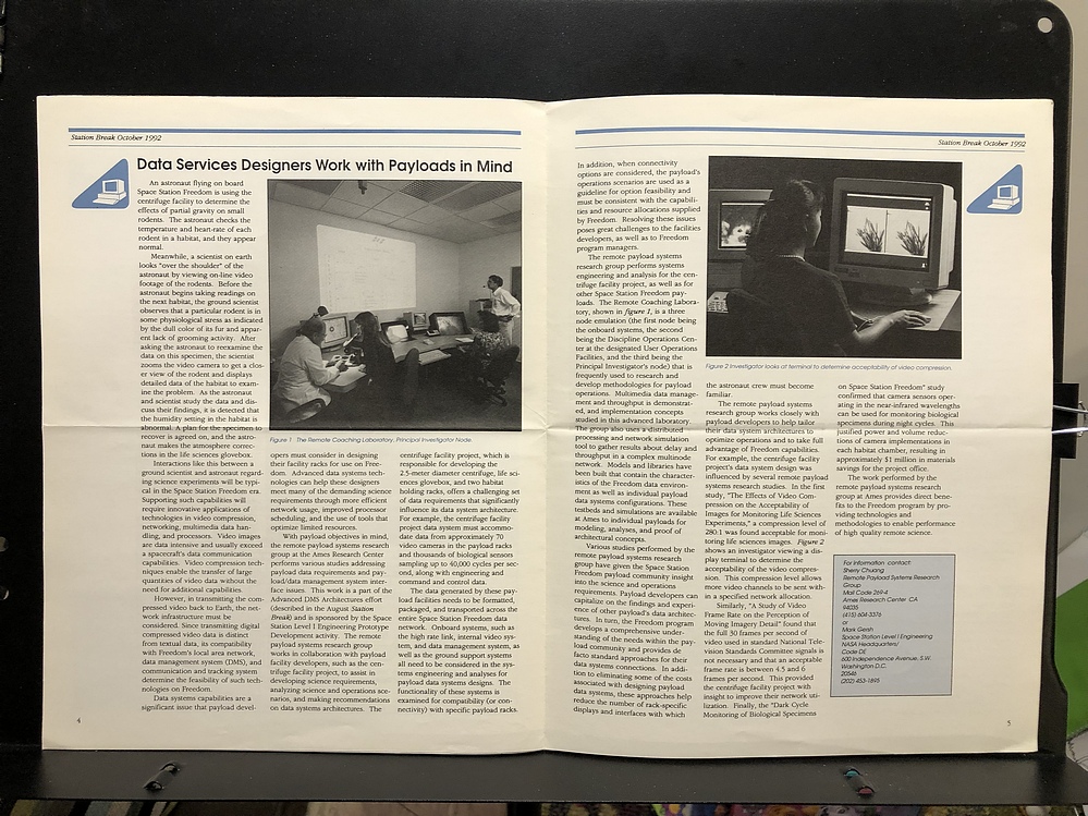 NASA Station Break Newsletter - October, 1992 - Parry Game Preserve
