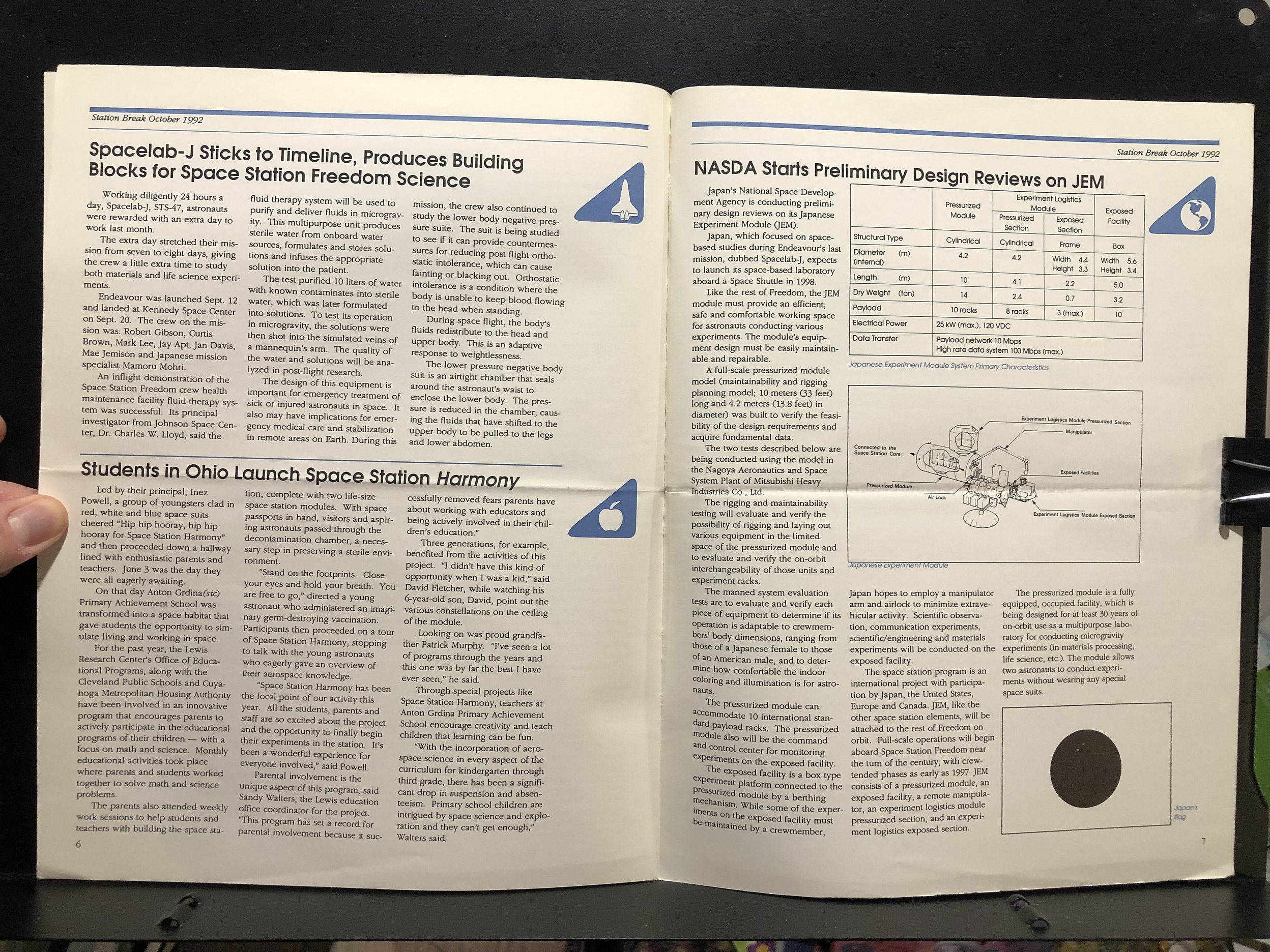 NASA Station Break Newsletter - October, 1992 - Parry Game Preserve