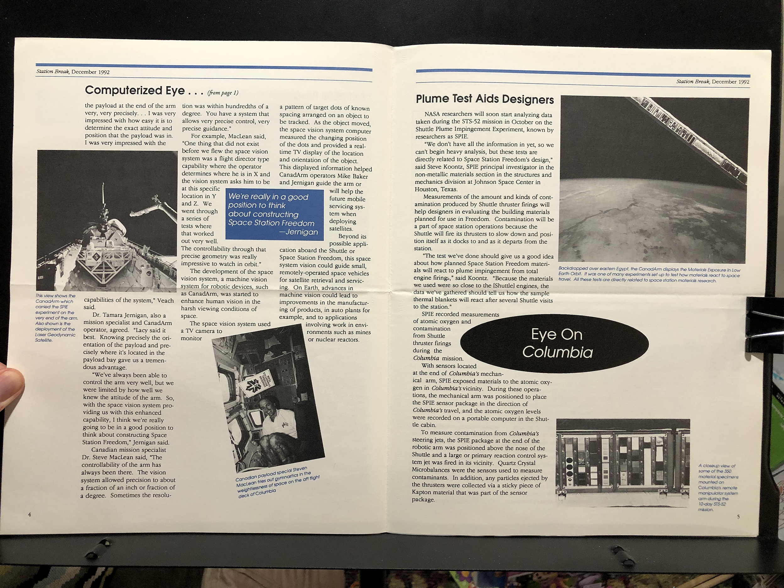 NASA Station Break Newsletter - December, 1992 - Parry Game Preserve