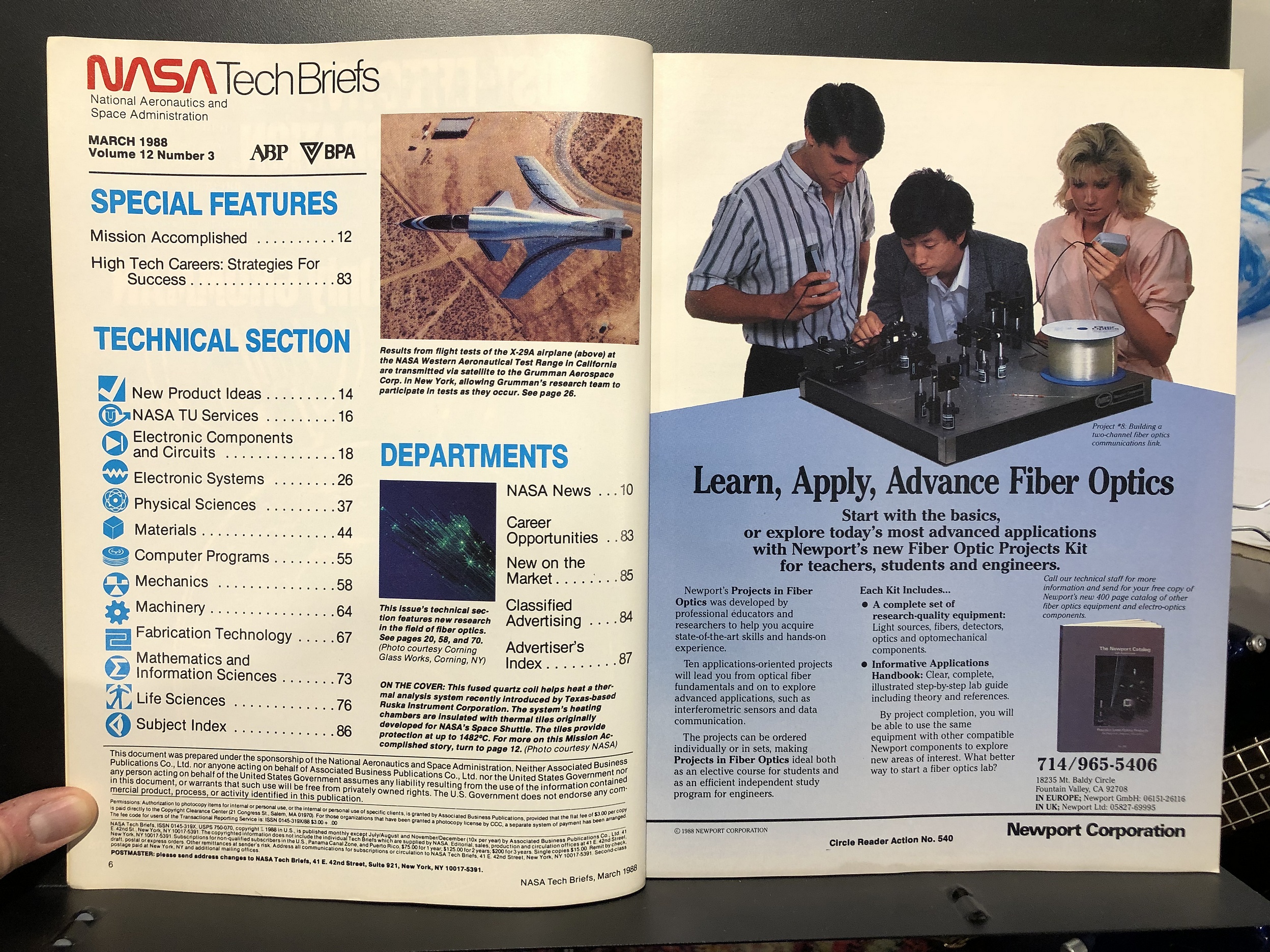 NASA Tech Briefs Magazine - March, 1988 - Parry Game Preserve