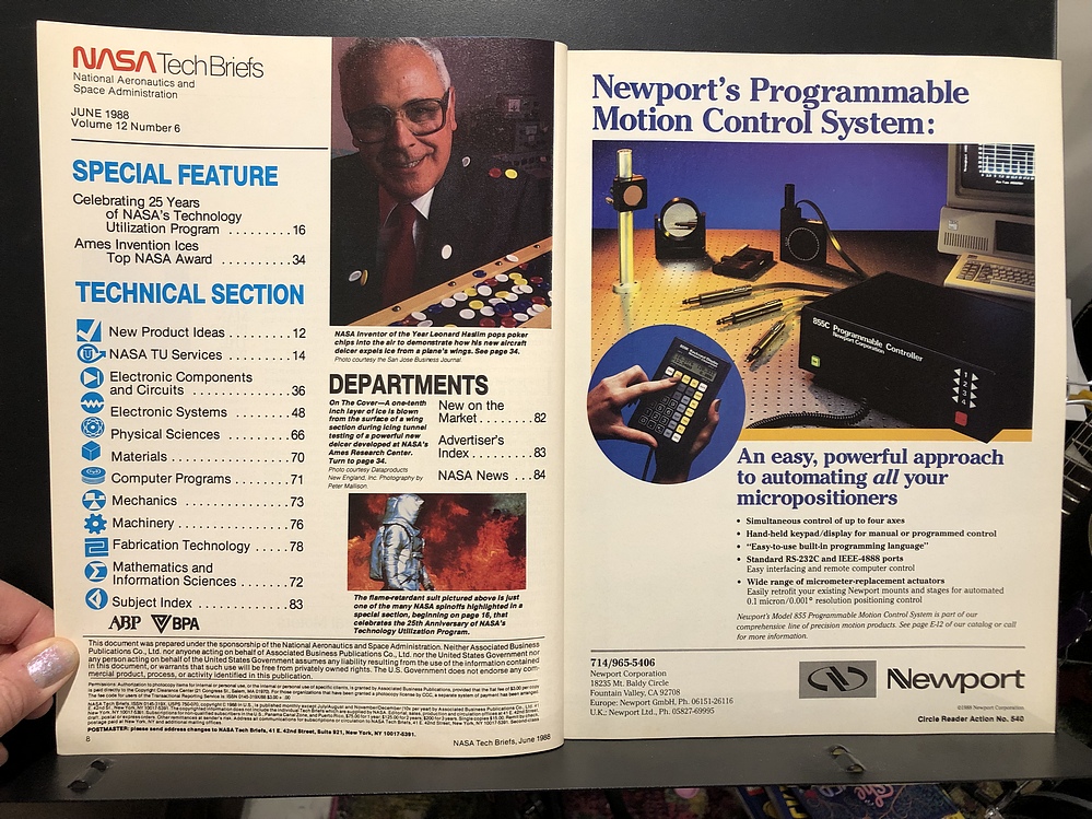 NASA Tech Briefs Magazine - June, 1988 - Parry Game Preserve