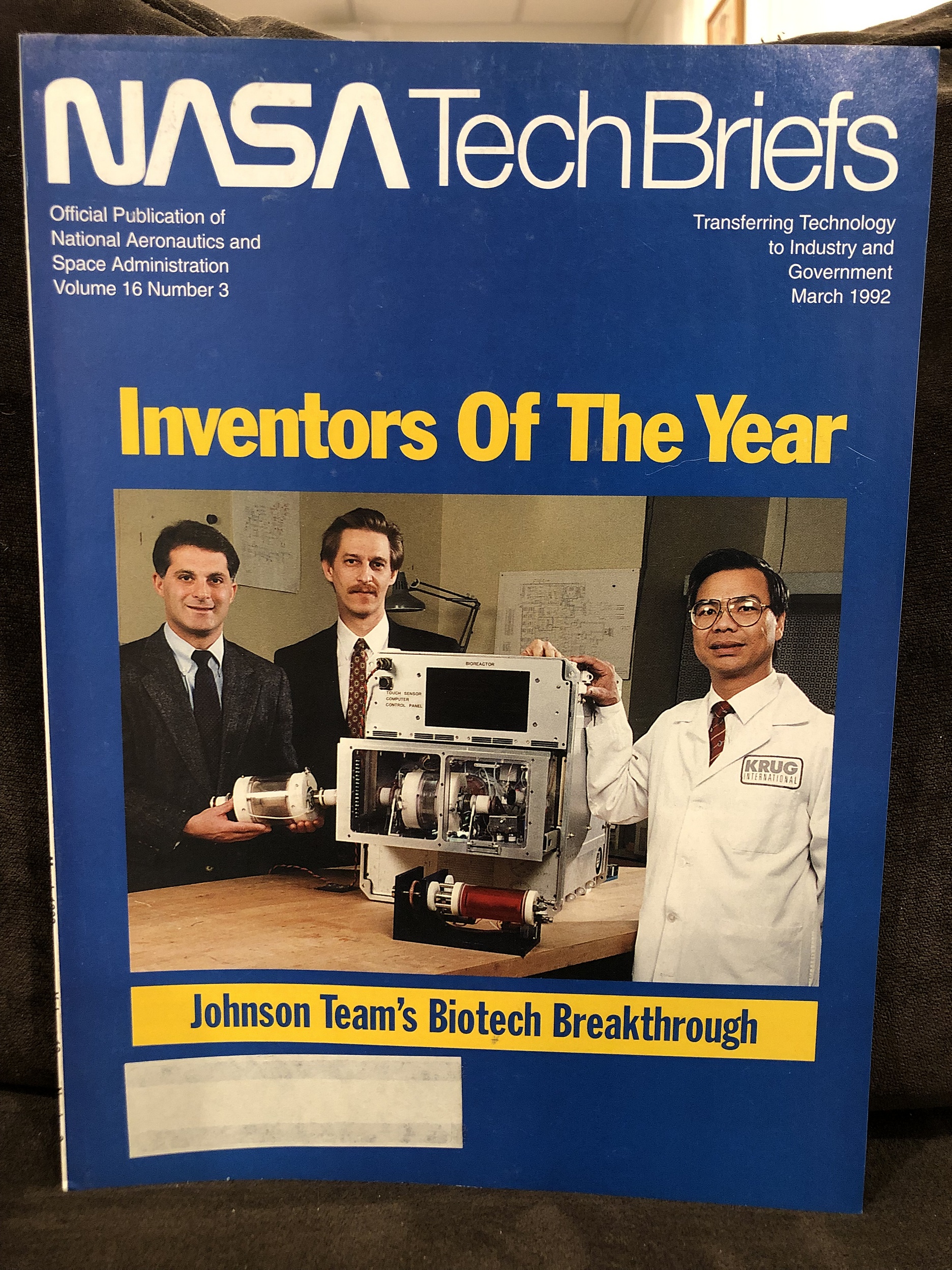 NASA Tech Briefs Magazine - March, 1992 - Parry Game Preserve