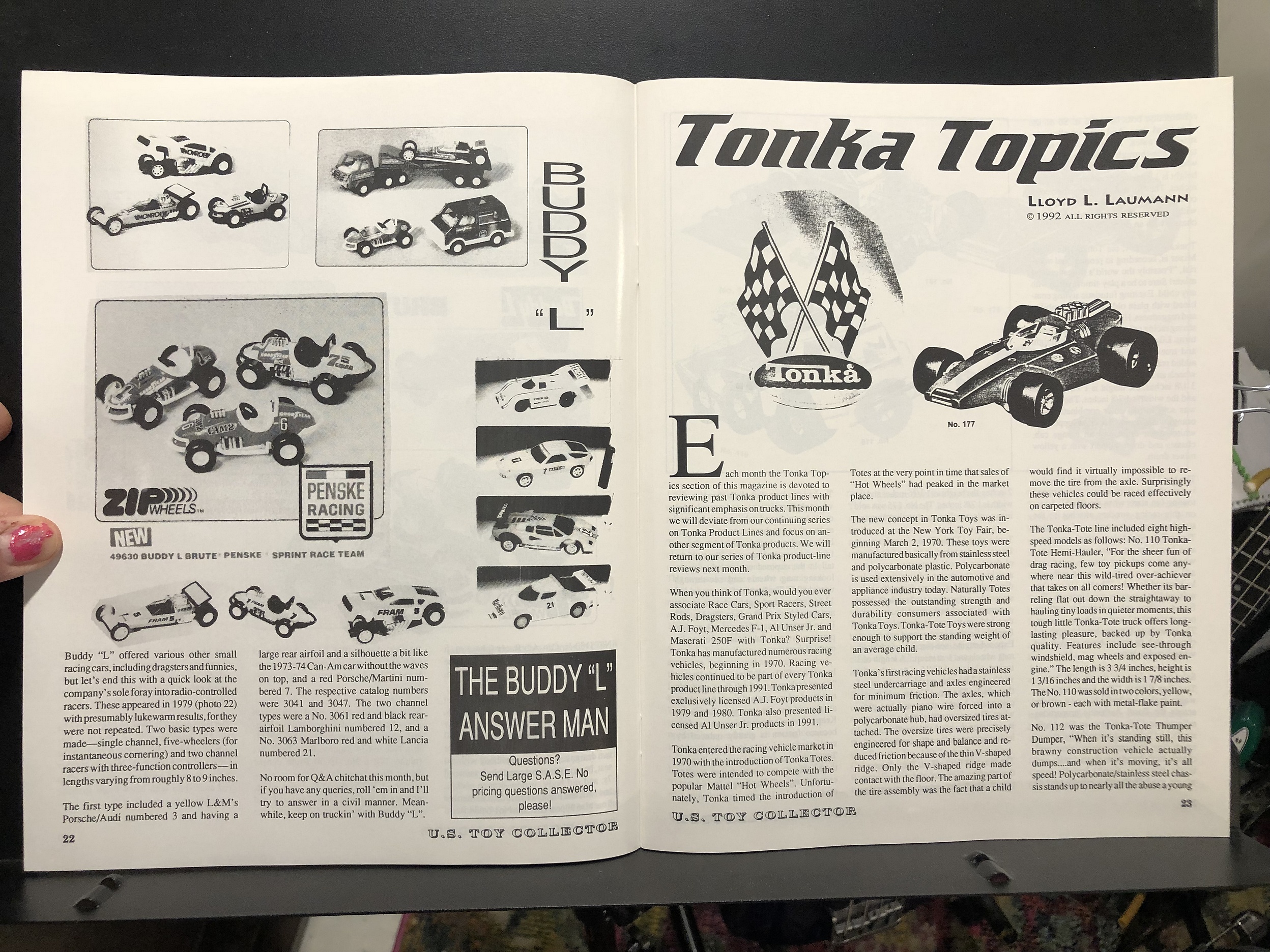 U.S. Toy Collector Magazine - June, 1992 - Parry Game Preserve