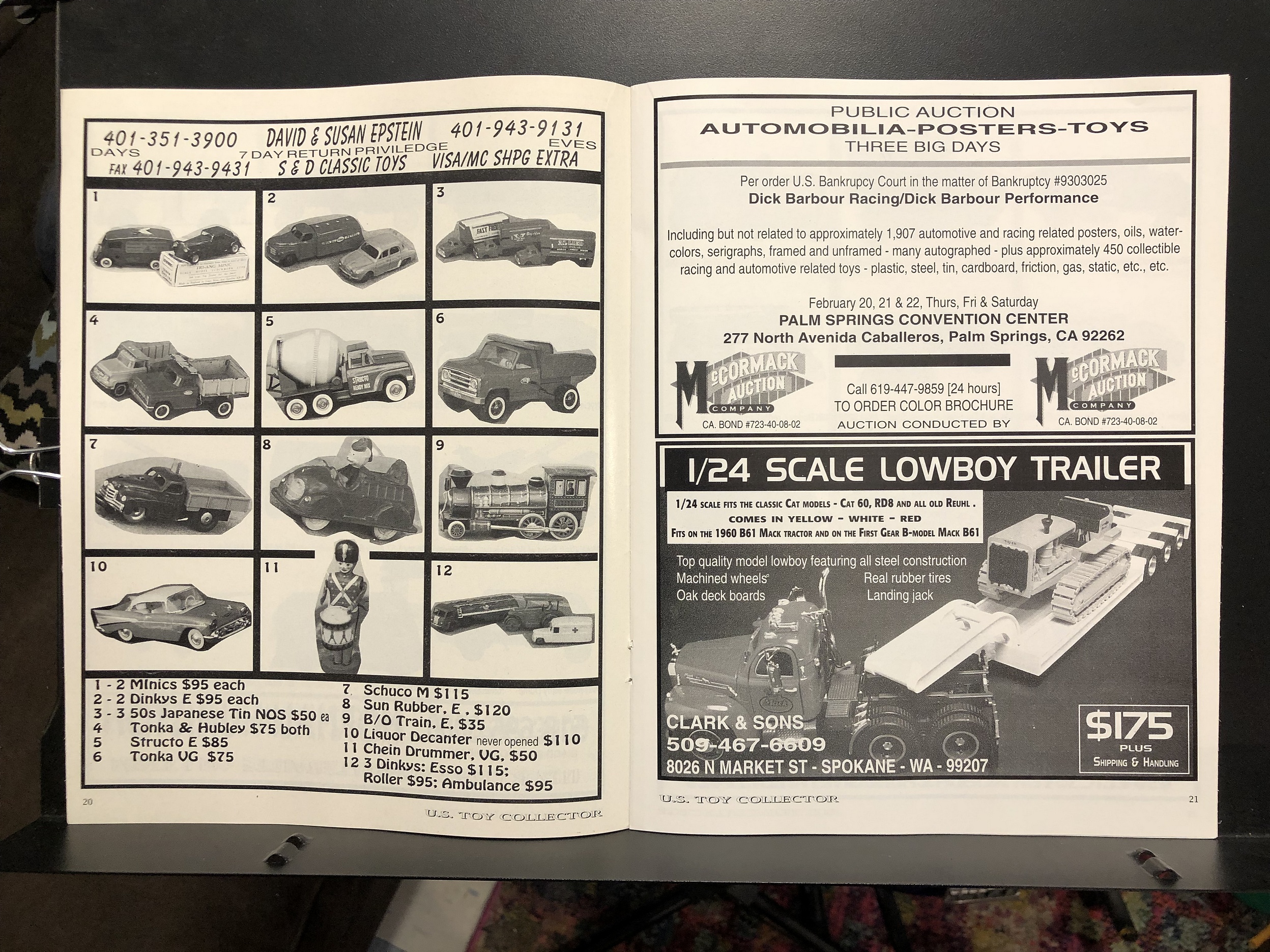 U.S. Toy Collector Magazine - January, 1997 - Parry Game Preserve